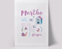 Unique baby birth facts related items | Etsy