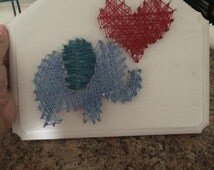 Unique elephant string art related items | Etsy