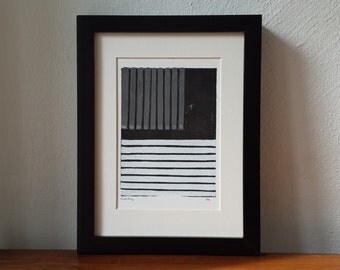 Abstract lino cut | Etsy