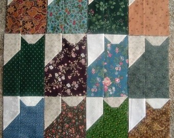 Cat quilt block | Etsy