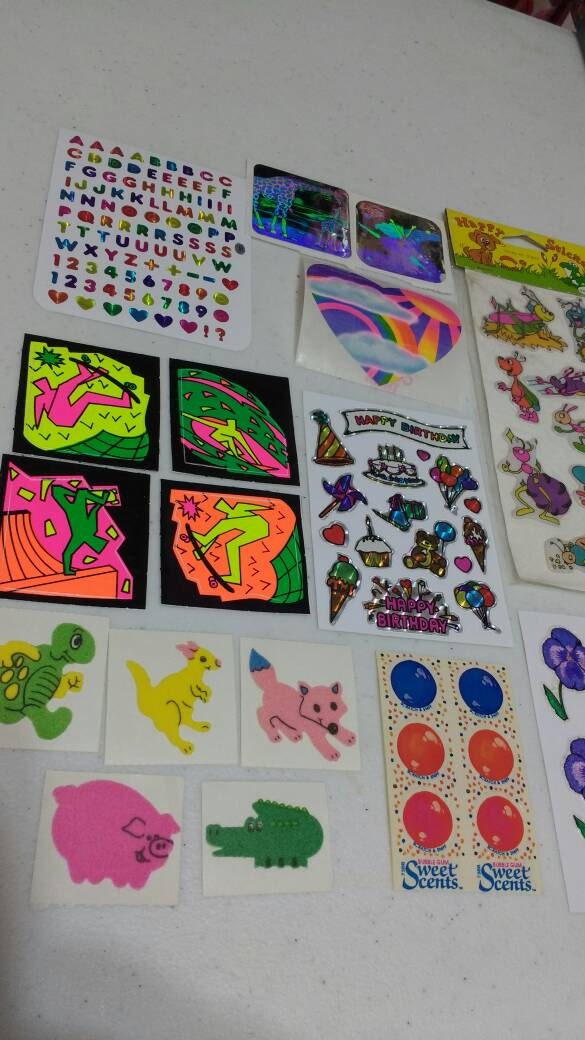 Huge Lot of 275 Vintage Stickers BJ AGC Fuzzy Prism Lisa
