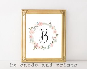 Monogram letter b | Etsy