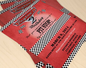 Racer invitation | Etsy
