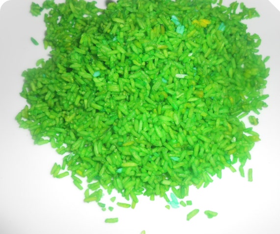 GREEN Colored Rice GREEN WEDDINGS Rice by SugarBakersBakery