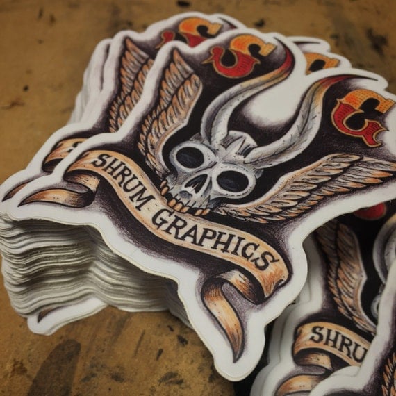 Items similar to Shrum Graphics Sticker on Etsy
