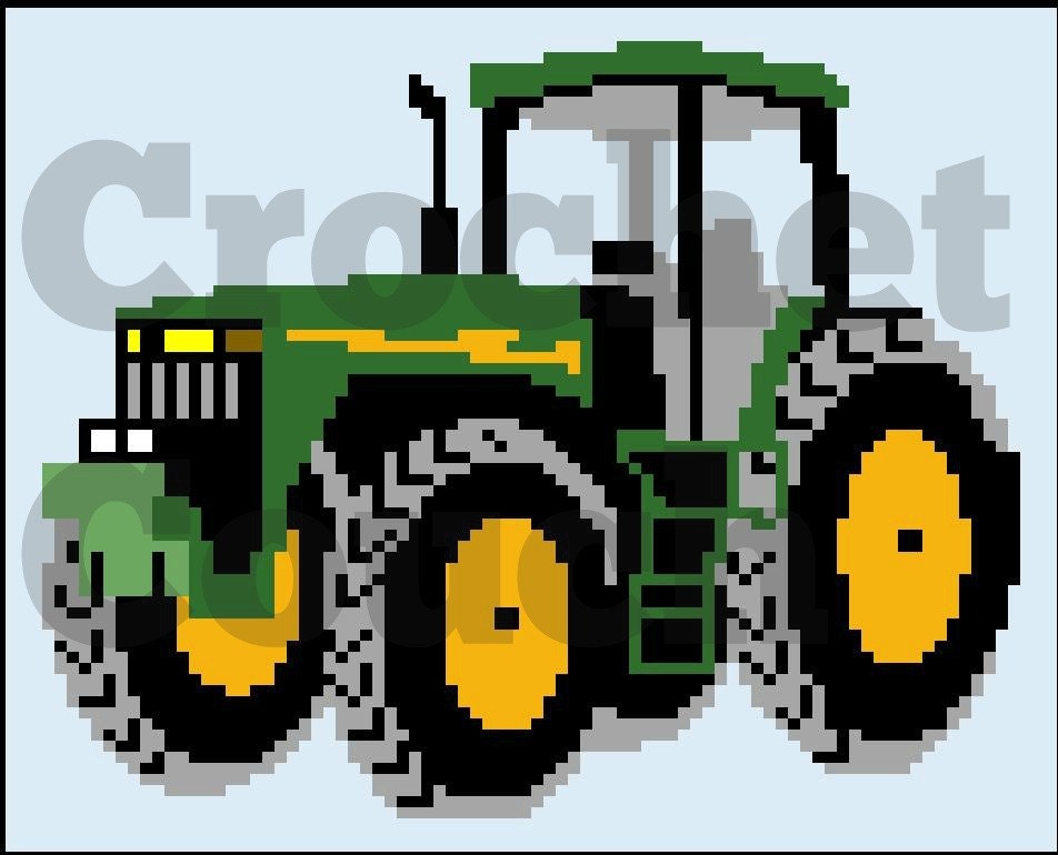 C2C Graph, Tractor Afghan, C2C Graph, Written Word Chart, Tractor graph ...