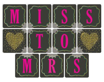 Miss to mrs sign | Etsy
