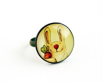 Rabbit ring | Etsy