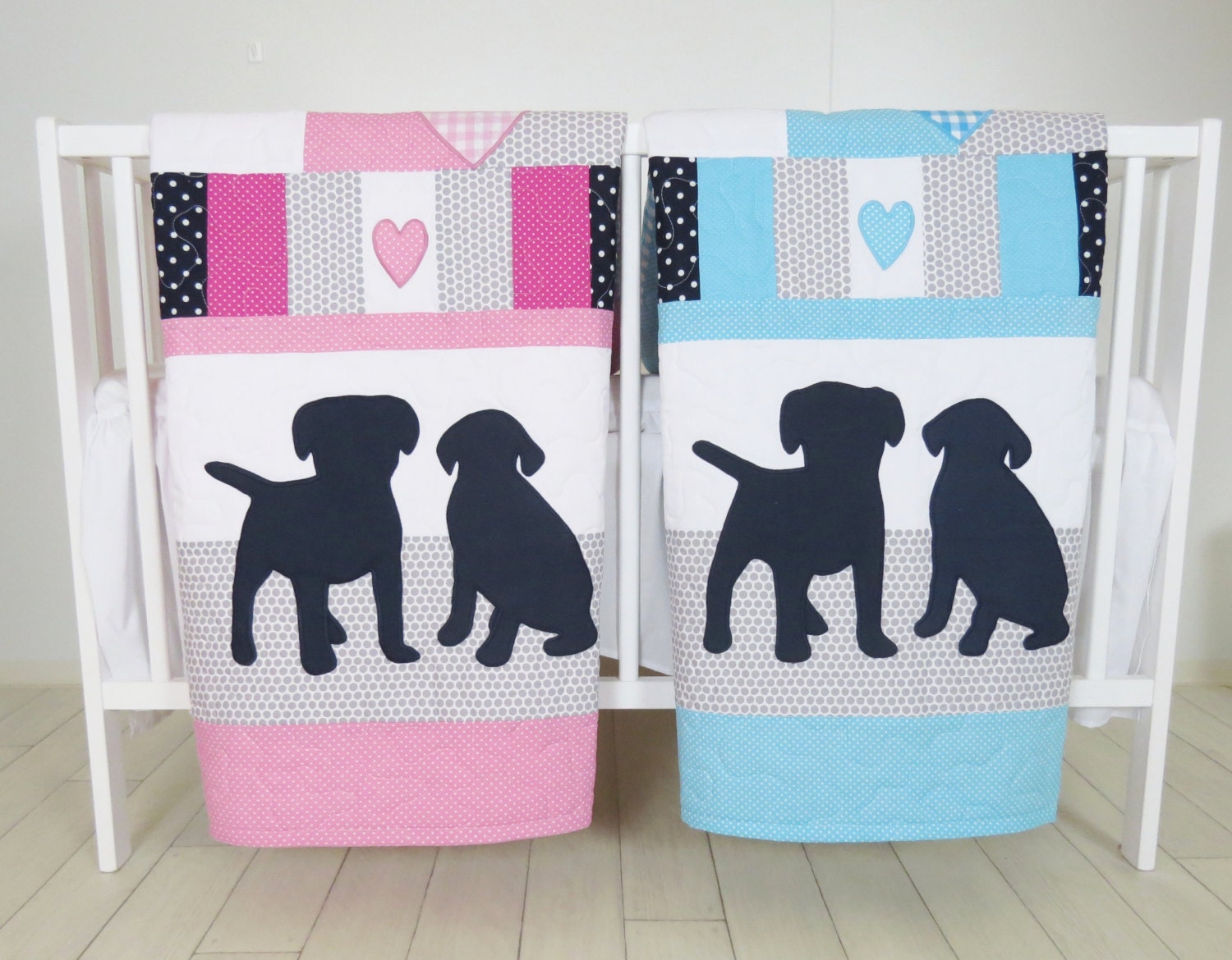 Puppy Baby Quilt Dog Twin Crib Bedding Labrador Kids Puppy Baby Quilt Dog Twin Crib Bedding Labrador Kids