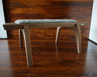 Sheepskin bench | Etsy