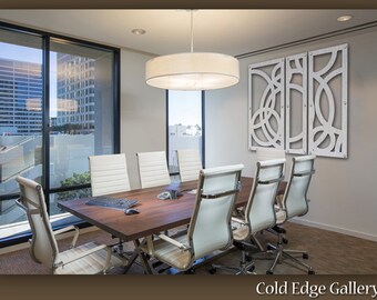 Large Office Art Corporate Metal Wall Art Large by ColdEdgeGallery