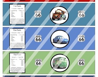 Cars bottle label | Etsy