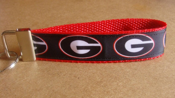 Georgia Bulldogs Key fob // Bulldogs keychain // Georgia