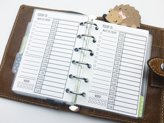 Printed Pocket Size Day on One Page Planner Inserts 30