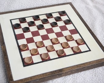Wood checker board | Etsy