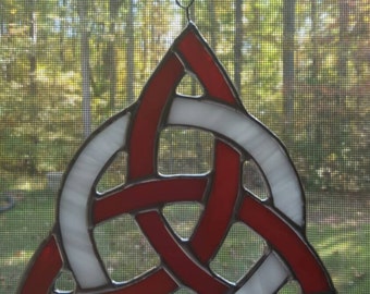 Trinity Knot Encircled Wood Carved Celtic Knot Balance in