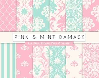 Blue and Gray Nautical digital paper. Sea paper pack