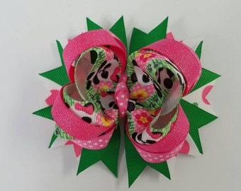 Monogrammed Black Bow Shoe Clips