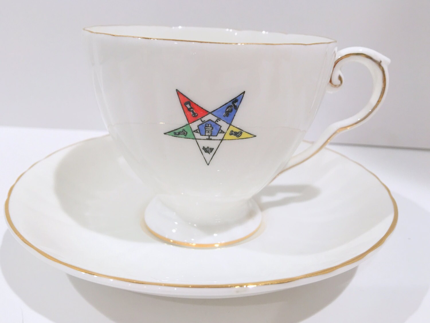 Eastern Star Tea Cup, Antique Royal Grafton Tea Cup and Saucer, Tea ...
