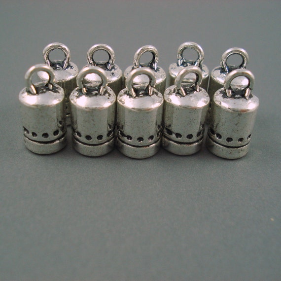 5MM End Cap TEN Silver Caps for Leather or Cord CAP5-004