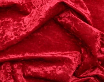 Red velvet fabric | Etsy