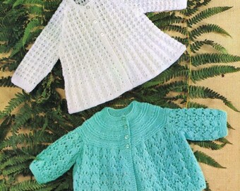 teddy face cardigan baby vintage knitting pattern by Ellisadine