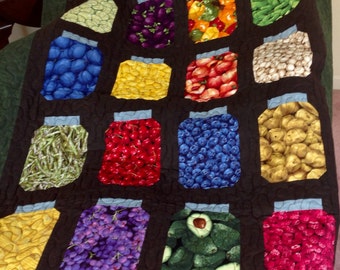 Canning jars quilt | Etsy