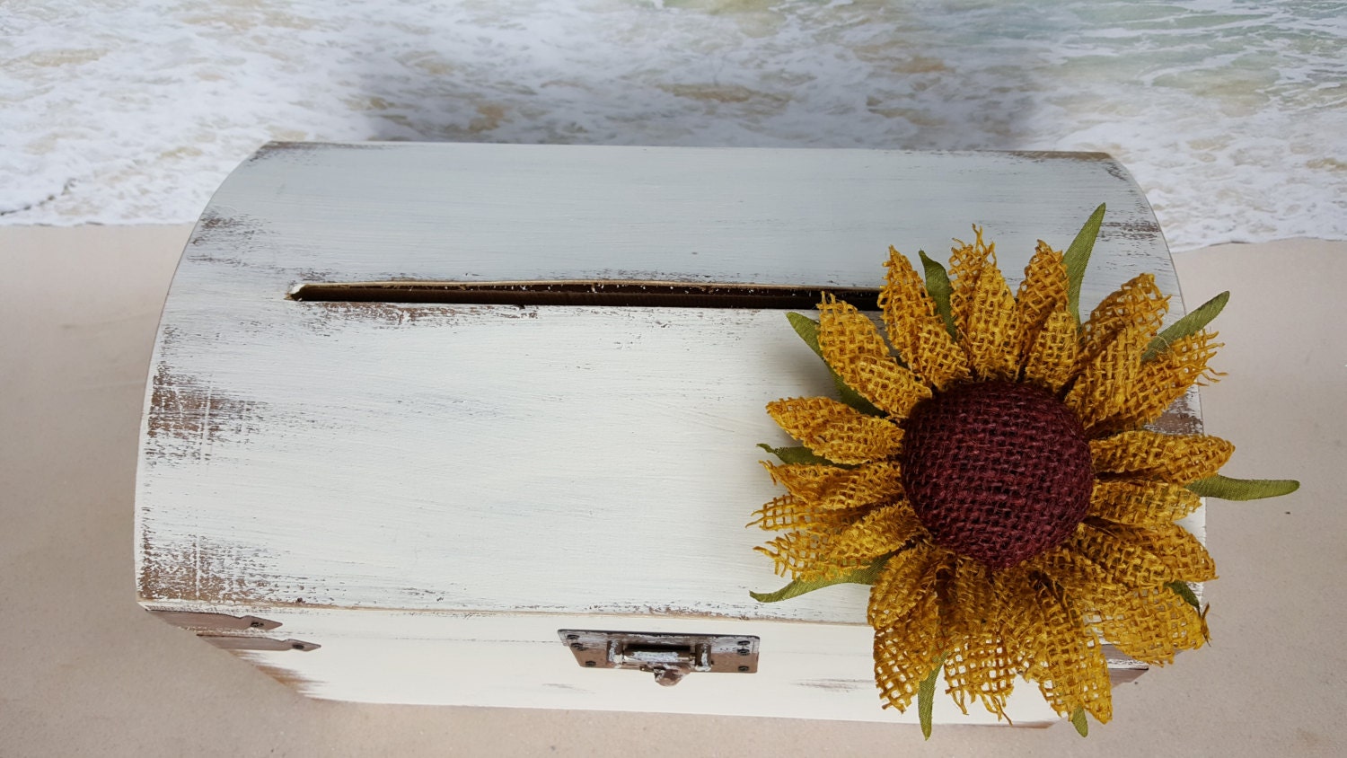 Rustic Sunflower Card Box Wedding Shower by ParadiseBridal
