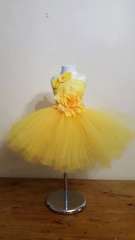 Items similar to Bright Yellow Tutu Dress knee length Tutu - Yellow ...