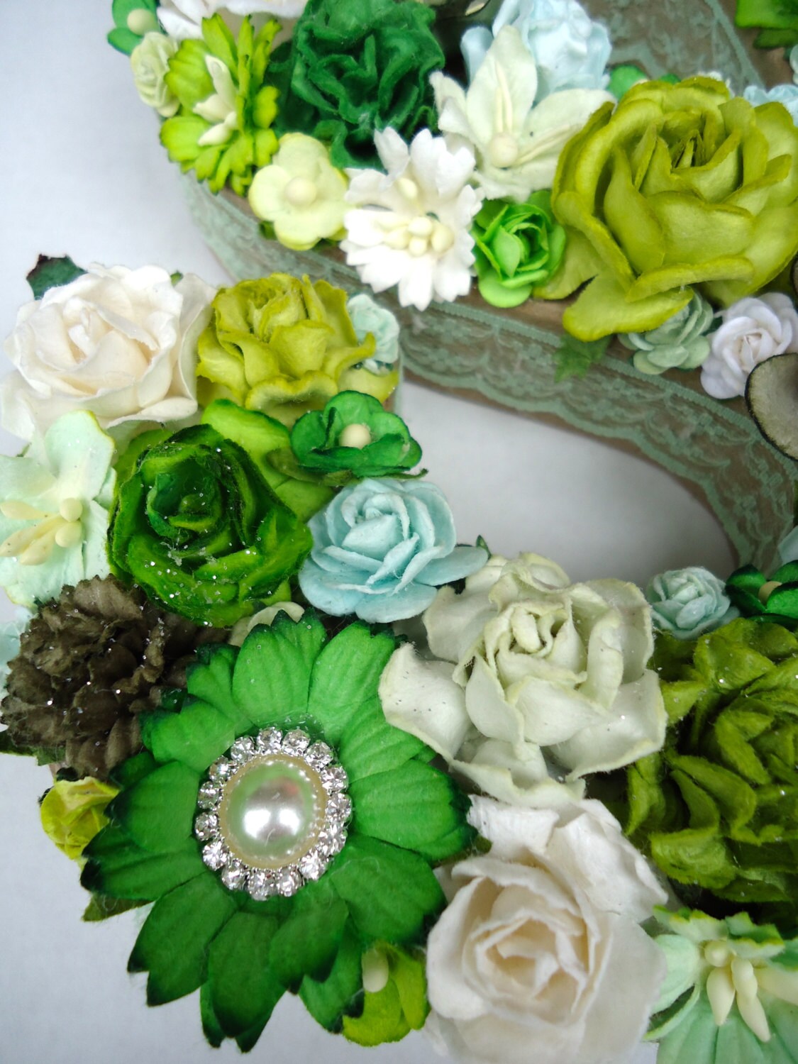 Floral Monogram Letter Paper Flower Initial in Your Color