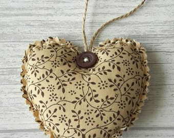 Fabric hanging heart | Etsy