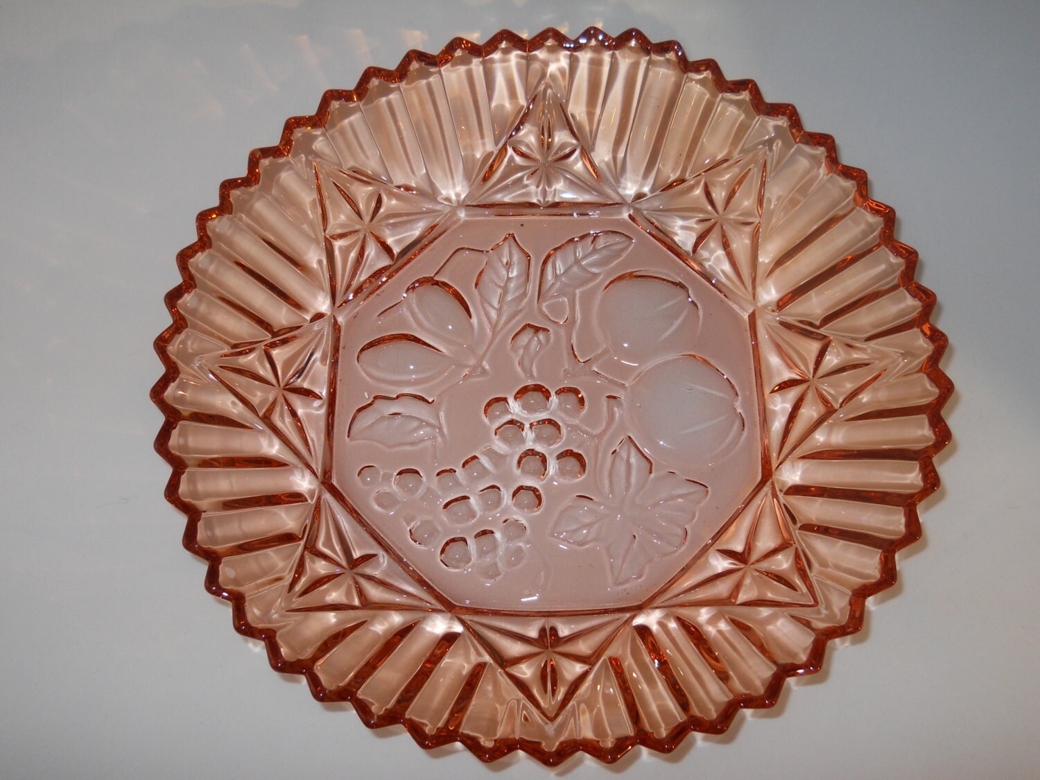 Depression Glass Pie Dish Pink Depression Glass Pie Plate Pressed