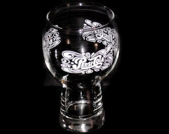 Vintage pepsi glass | Etsy