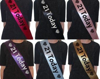 21st birthday sash | Etsy