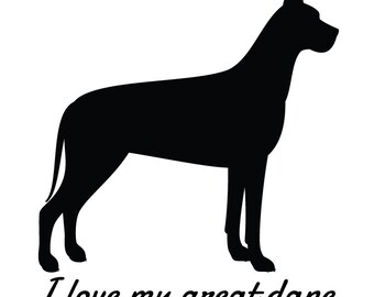 Great dane decal | Etsy