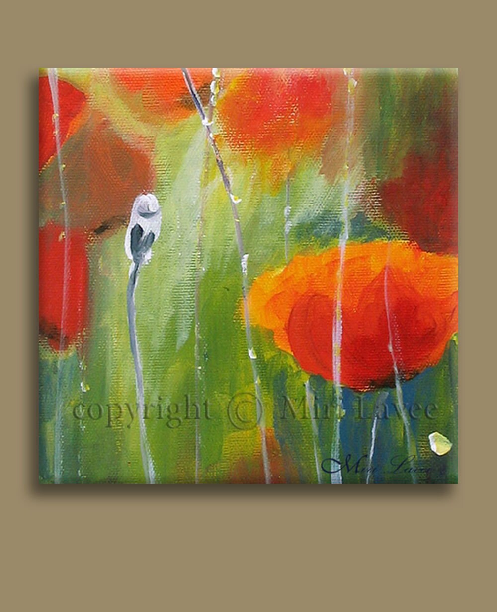 Abstract Poppy Painting Original Painting New Home Wall Art