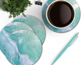 Blue coaster set | Etsy