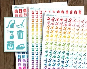 Cleaning Planner Stickers Printable Calender Stickers 1/2 inch