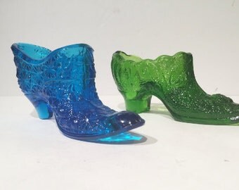 Fenton glass shoe | Etsy