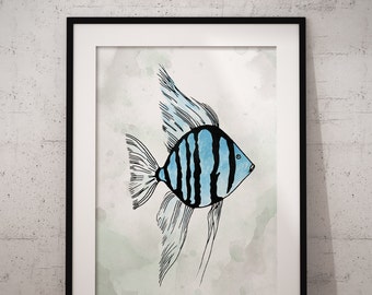 Fish portraits | Etsy
