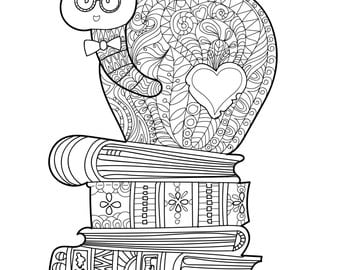 Bookworm printable | Etsy