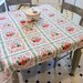 Vintage Tablecloth Sweetest Strawberries by unclebunkstrunk
