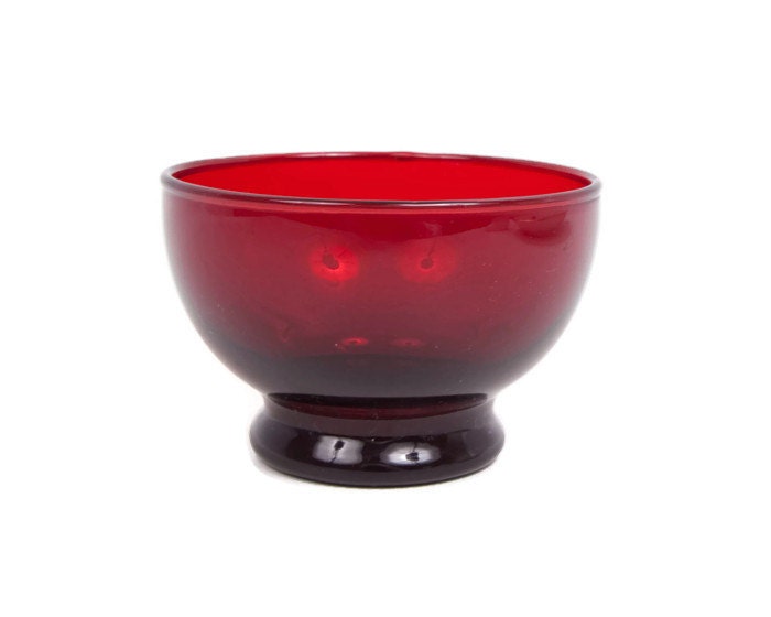 Vintage Anchor Hocking Royal Ruby Red Glass Baltic Sherbet