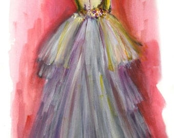 Watercolor dress | Etsy