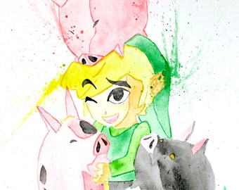 Legend of Zelda Inspired Wind Waker Toon Link Belt Buckle Prop