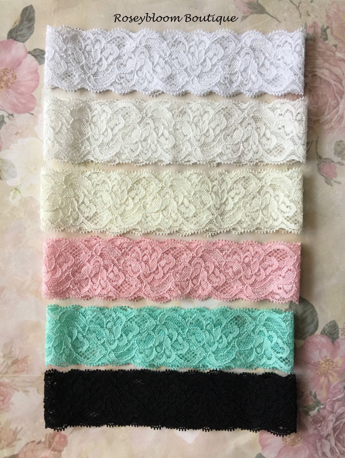 Lace Garter-Toss Garter-Plain Lace Garter-Black Garter-White