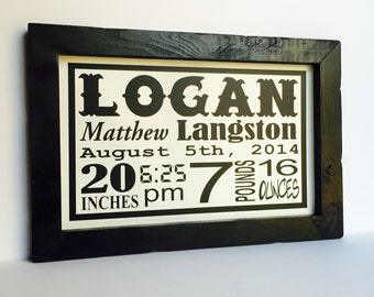 Baby birth facts | Etsy