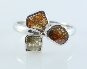 Diamond slice ring | Etsy