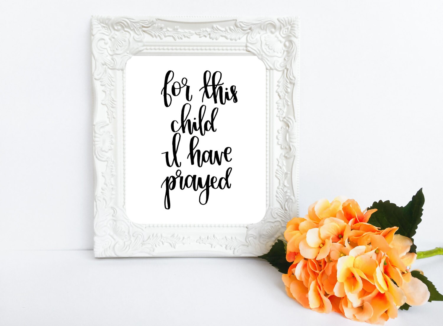 For This Child I Have Prayed Wall Print Nursery Decor