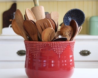 Extra Large Kitchen Utensil Holder 16 Colors Green Blue